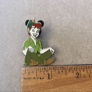 Disney | Jewelry | Disney Sitting Peter Pan Enamel Pin | Poshmark